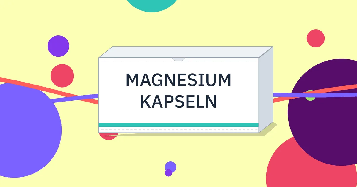 Symbolbild: Packung mit der Aufschrift MAGNESIUM KAPSELN (PZN 07575850) – Verfügbarkeit und Bezug in Apotheken in Frankfurt am Main