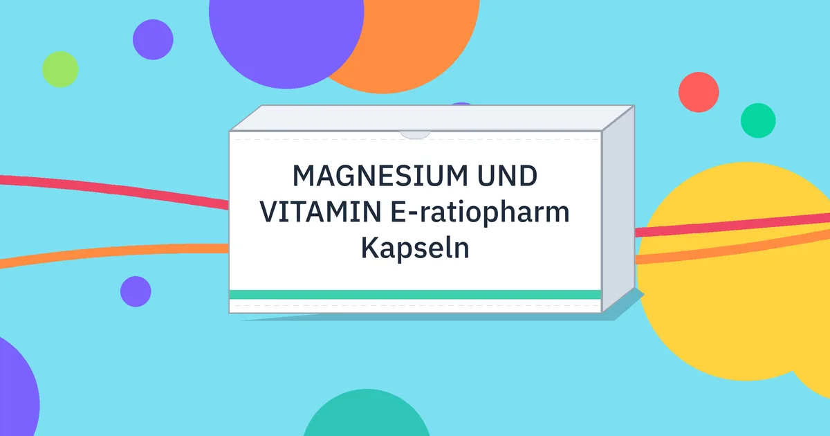 Symbolbild: Packung mit der Aufschrift MAGNESIUM UND VITAMIN E-ratiopharm Kapseln (PZN 03935530) – Verfügbarkeit und Bezug in Apotheken in Frankfurt am Main