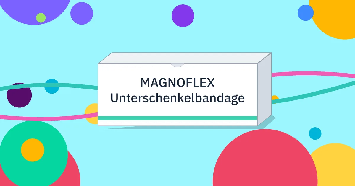 Symbolbild: Packung mit der Aufschrift MAGNOFLEX Unterschenkelbandage (PZN 01345020) – Verfügbarkeit und Bezug in Apotheken in Frankfurt am Main