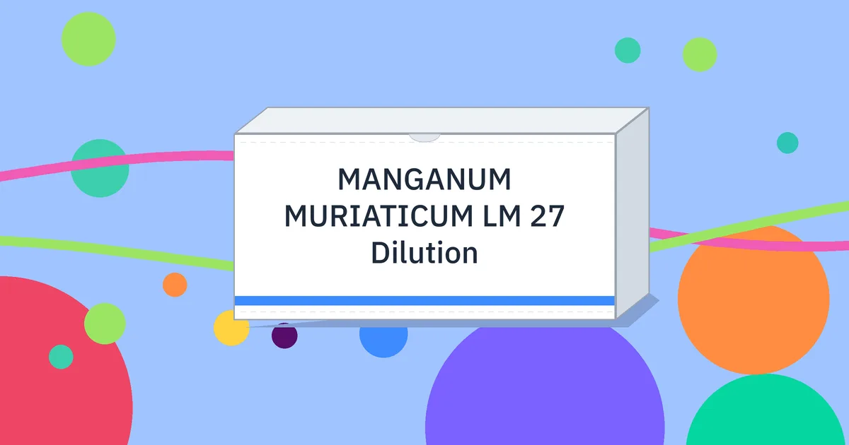 Symbolbild: Packung mit der Aufschrift MANGANUM MURIATICUM LM 27 Dilution (PZN 12943853) – Verfügbarkeit und Bezug in Apotheken in Frankfurt am Main