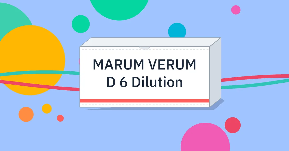 Symbolbild: Packung mit der Aufschrift MARUM VERUM D 6 Dilution (PZN 02125154) – Verfügbarkeit und Bezug in Apotheken in Frankfurt am Main