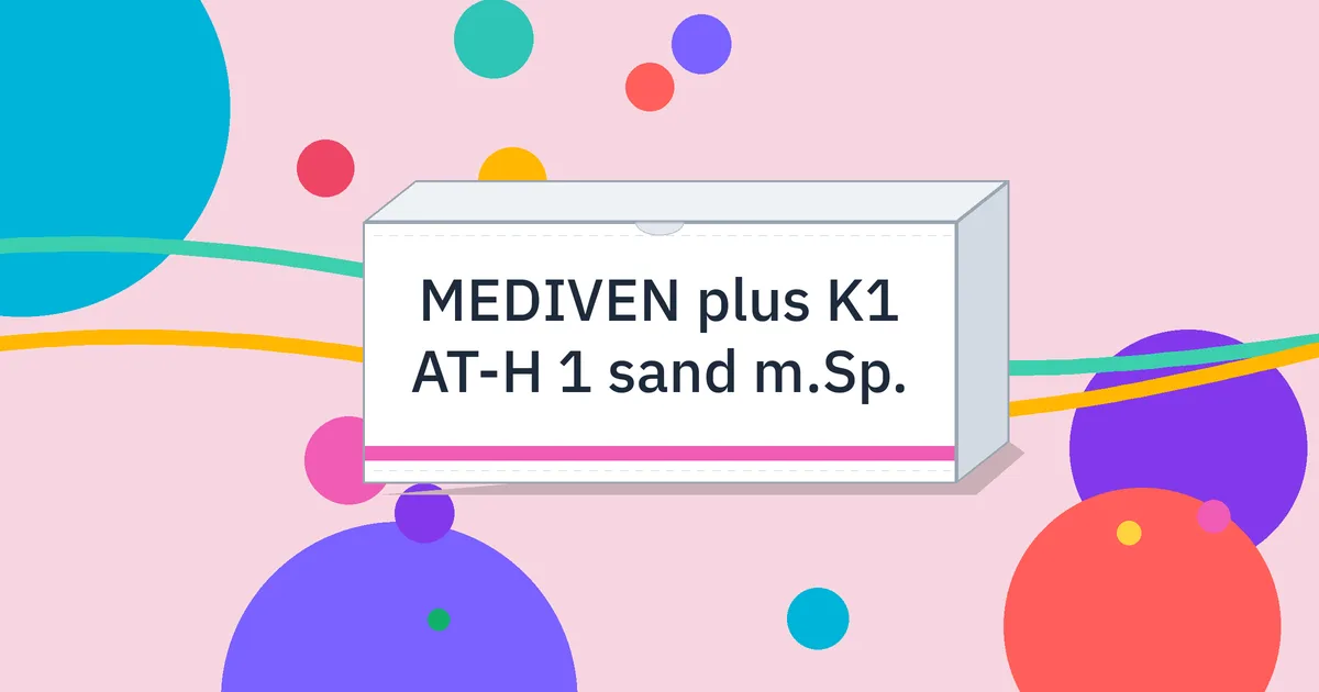 Symbolbild: Packung mit der Aufschrift MEDIVEN plus K1 AT-H 1 sand m.Sp. (PZN 18933146) – Verfügbarkeit und Bezug in Apotheken in Frankfurt am Main