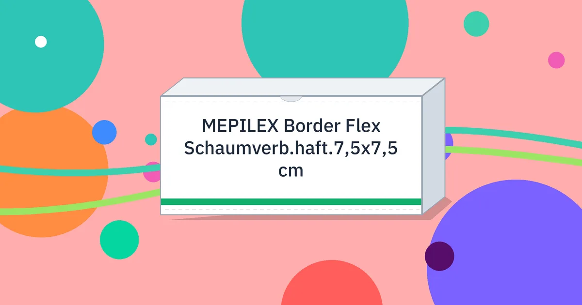 Symbolbild: Packung mit der Aufschrift MEPILEX Border Flex Schaumverb.haft.7,5x7,5 cm (PZN 18731098) – Verfügbarkeit und Bezug in Apotheken in Frankfurt am Main