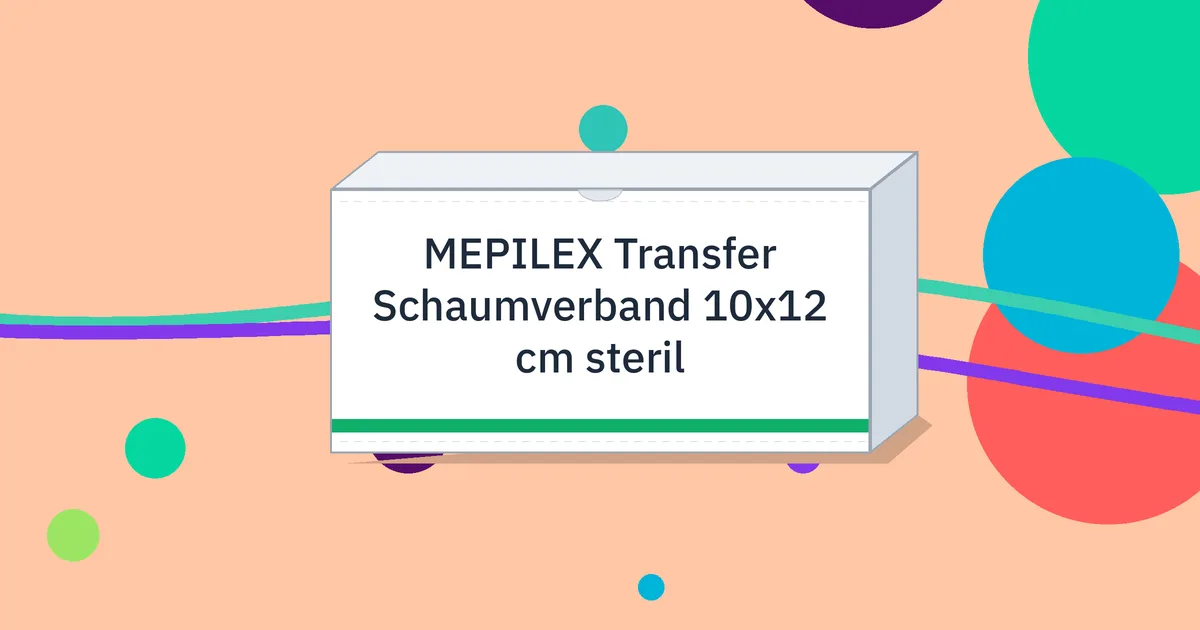 Symbolbild: Packung mit der Aufschrift MEPILEX Transfer Schaumverband 10x12 cm steril (PZN 09378349) – Verfügbarkeit und Bezug in Apotheken in Frankfurt am Main