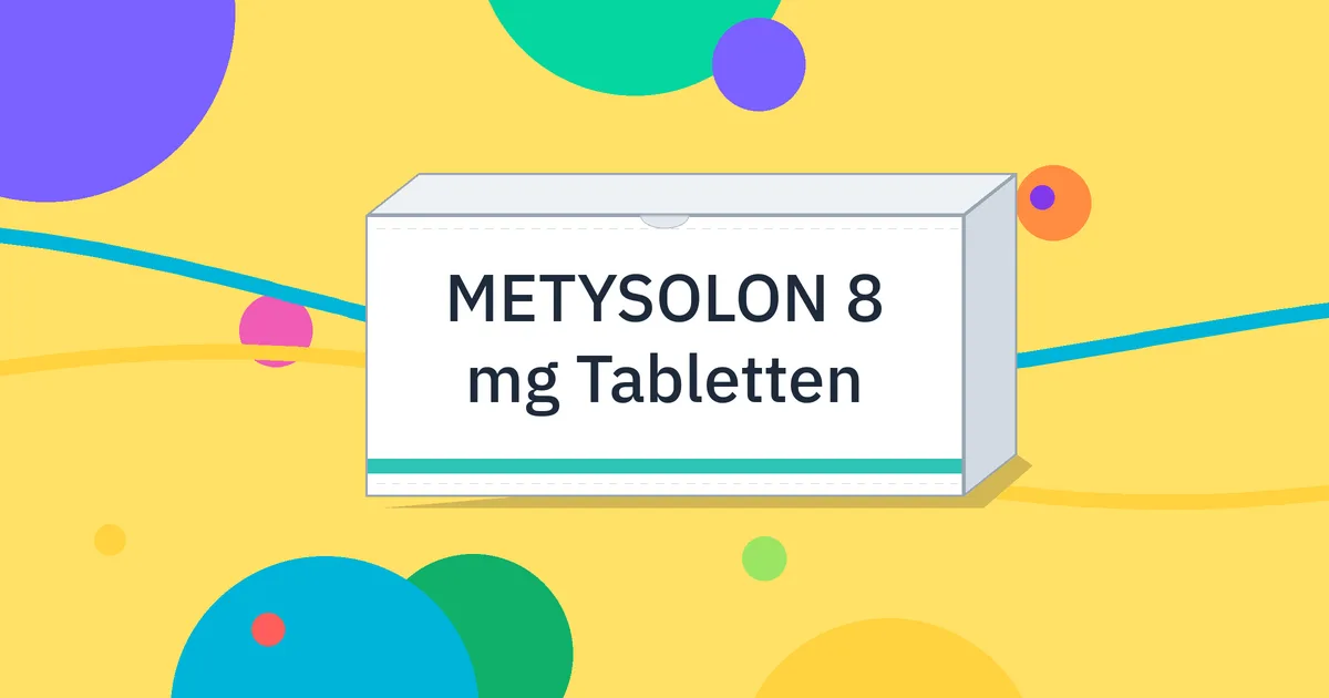 Symbolbild: Packung mit der Aufschrift METYSOLON 8 mg Tabletten (PZN 20371454) – Verfügbarkeit und Bezug in Apotheken in Frankfurt am Main