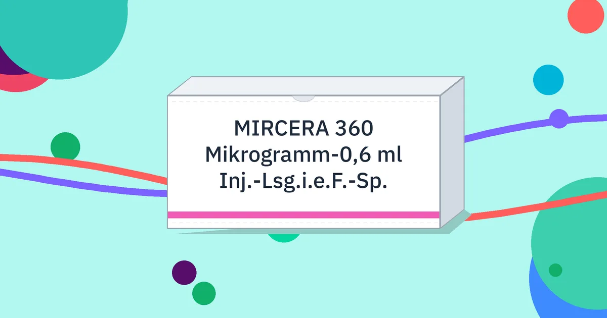 Symbolbild: Packung mit der Aufschrift MIRCERA 360 Mikrogramm-0,6 ml Inj.-Lsg.i.e.F.-Sp. (PZN 13696090) – Verfügbarkeit und Bezug in Apotheken in Frankfurt am Main