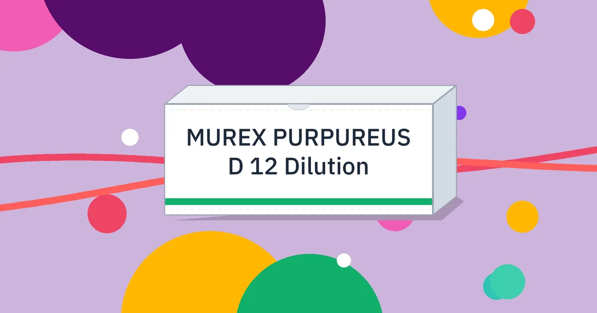Symbolbild: Packung mit der Aufschrift MUREX PURPUREUS D 12 Dilution (PZN 07248737) – Verfügbarkeit und Bezug in Apotheken in Frankfurt am Main