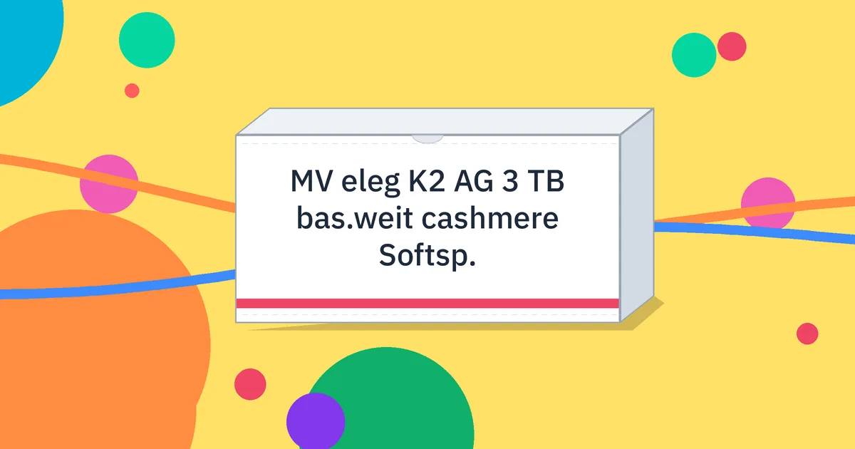 Symbolbild: Packung mit der Aufschrift MV eleg K2 AG 3 TB bas.weit cashmere Softsp. (PZN 14680671) – Verfügbarkeit und Bezug in Apotheken in Frankfurt am Main