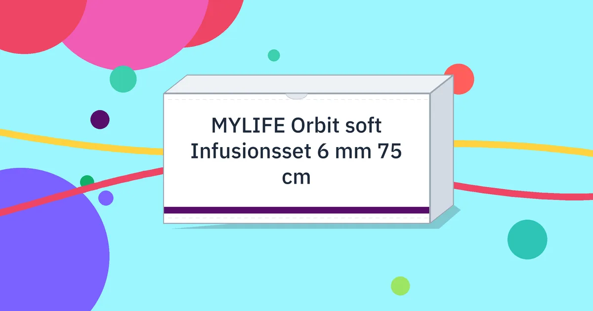 Symbolbild: Packung mit der Aufschrift MYLIFE Orbit soft Infusionsset 6 mm 75 cm (PZN 18030987) – Verfügbarkeit und Bezug in Apotheken in Frankfurt am Main