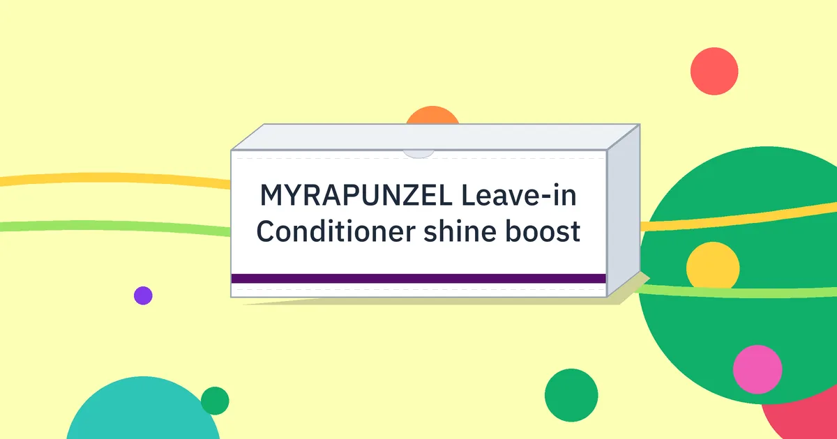 Symbolbild: Packung mit der Aufschrift MYRAPUNZEL Leave-in Conditioner shine boost (PZN 17855970) – Verfügbarkeit und Bezug in Apotheken in Frankfurt am Main