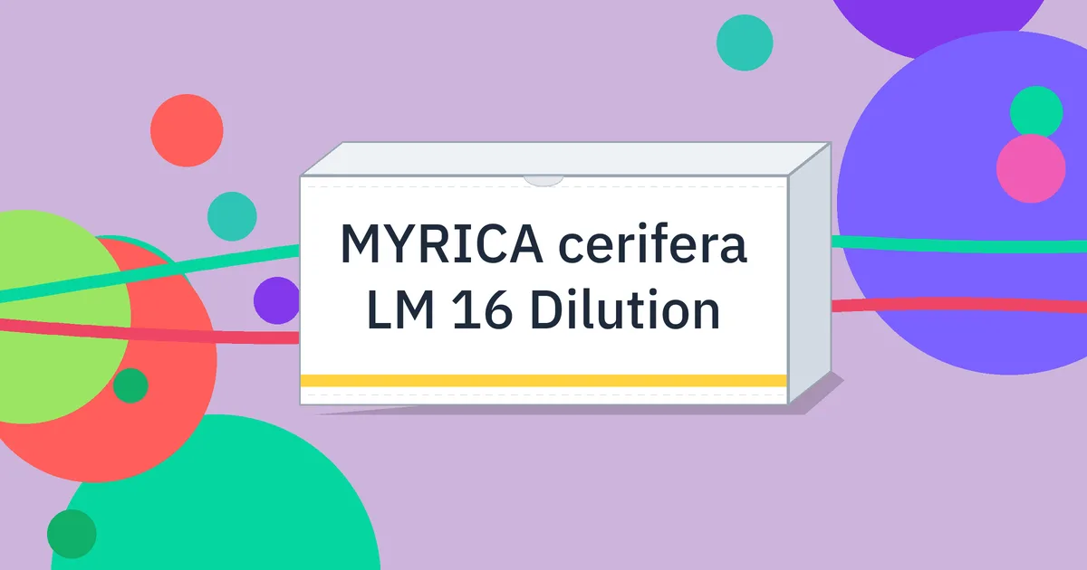Symbolbild: Packung mit der Aufschrift MYRICA cerifera LM 16 Dilution (PZN 12957140) – Verfügbarkeit und Bezug in Apotheken in Frankfurt am Main