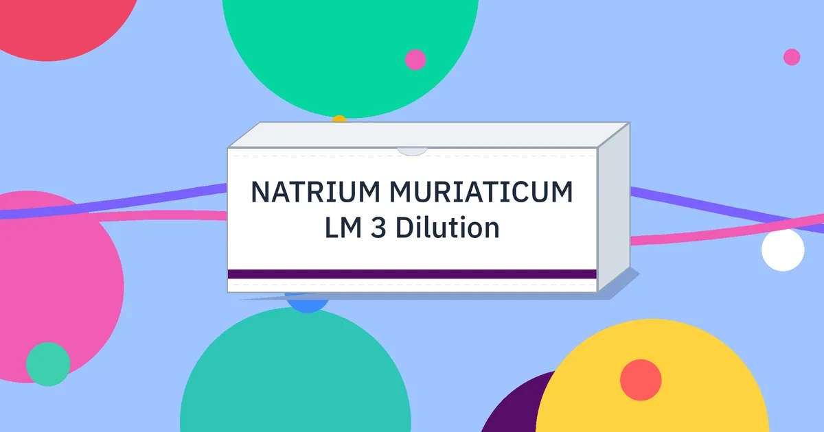 Symbolbild: Packung mit der Aufschrift NATRIUM MURIATICUM LM 3 Dilution (PZN 12965174) – Verfügbarkeit und Bezug in Apotheken in Frankfurt am Main
