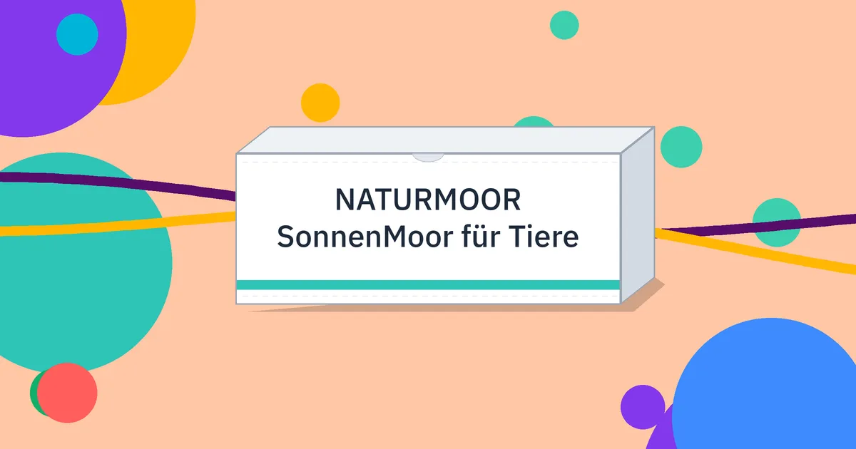 Symbolbild: Packung mit der Aufschrift NATURMOOR SonnenMoor für Tiere (PZN 00722992) – Verfügbarkeit und Bezug in Apotheken in Frankfurt am Main