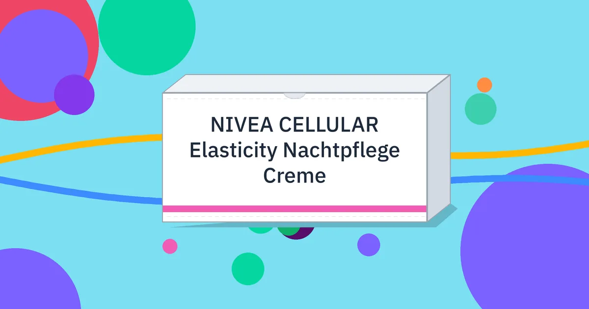 Symbolbild: Packung mit der Aufschrift NIVEA CELLULAR Elasticity Nachtpflege Creme (PZN 15460457) – Verfügbarkeit und Bezug in Apotheken in Frankfurt am Main