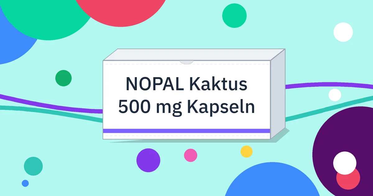 Symbolbild: Packung mit der Aufschrift NOPAL Kaktus 500 mg Kapseln (PZN 03416132) – Verfügbarkeit und Bezug in Apotheken in Frankfurt am Main