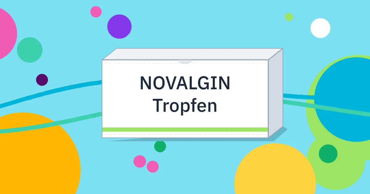 Symbolbild: Packung mit der Aufschrift NOVALGIN Tropfen (PZN 01553758) – Verfügbarkeit und Bezug in Apotheken in Frankfurt am Main