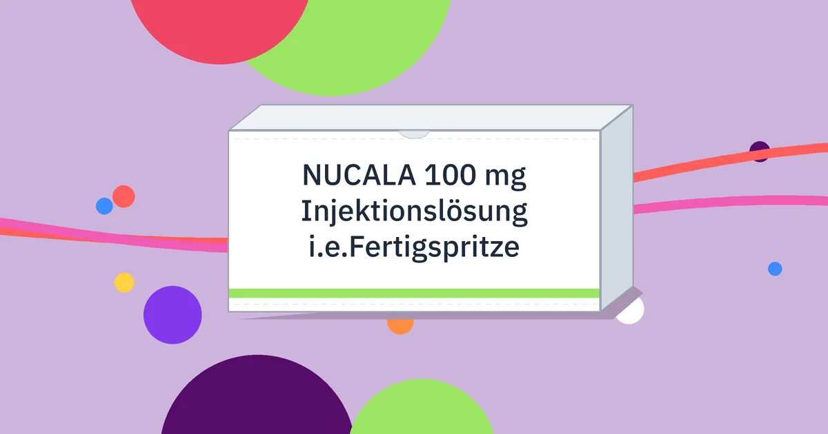 Symbolbild: Packung mit der Aufschrift NUCALA 100 mg Injektionslösung i.e.Fertigspritze (PZN 16389514) – Verfügbarkeit und Bezug in Apotheken in Frankfurt am Main
