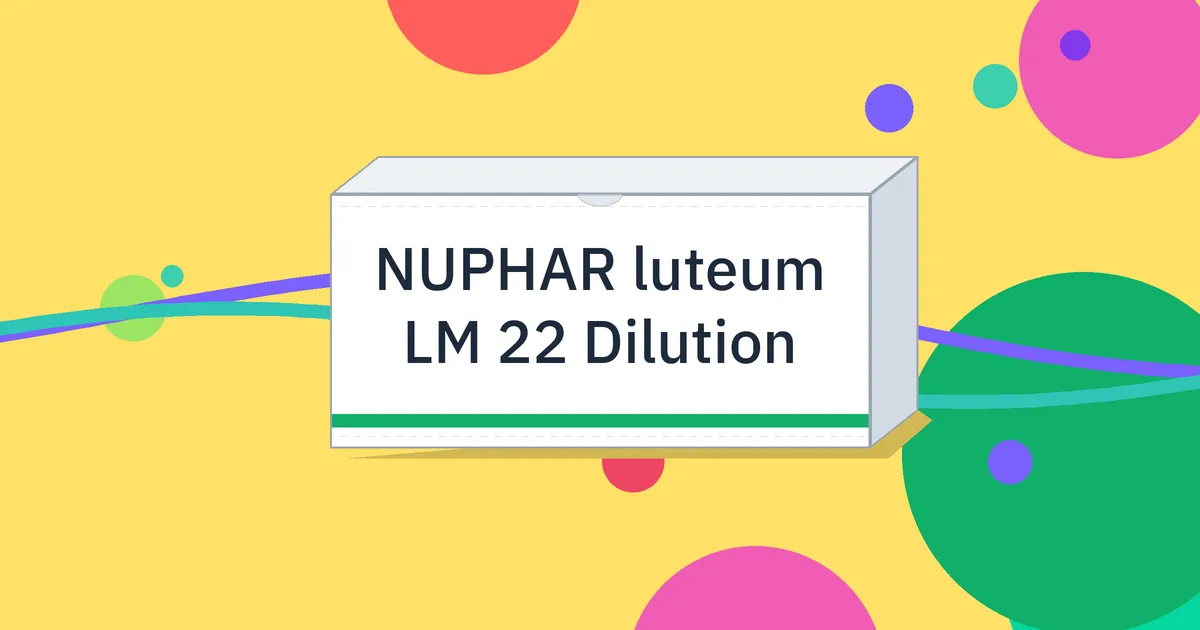 Symbolbild: Packung mit der Aufschrift NUPHAR luteum LM 22 Dilution (PZN 13620626) – Verfügbarkeit und Bezug in Apotheken in Frankfurt am Main