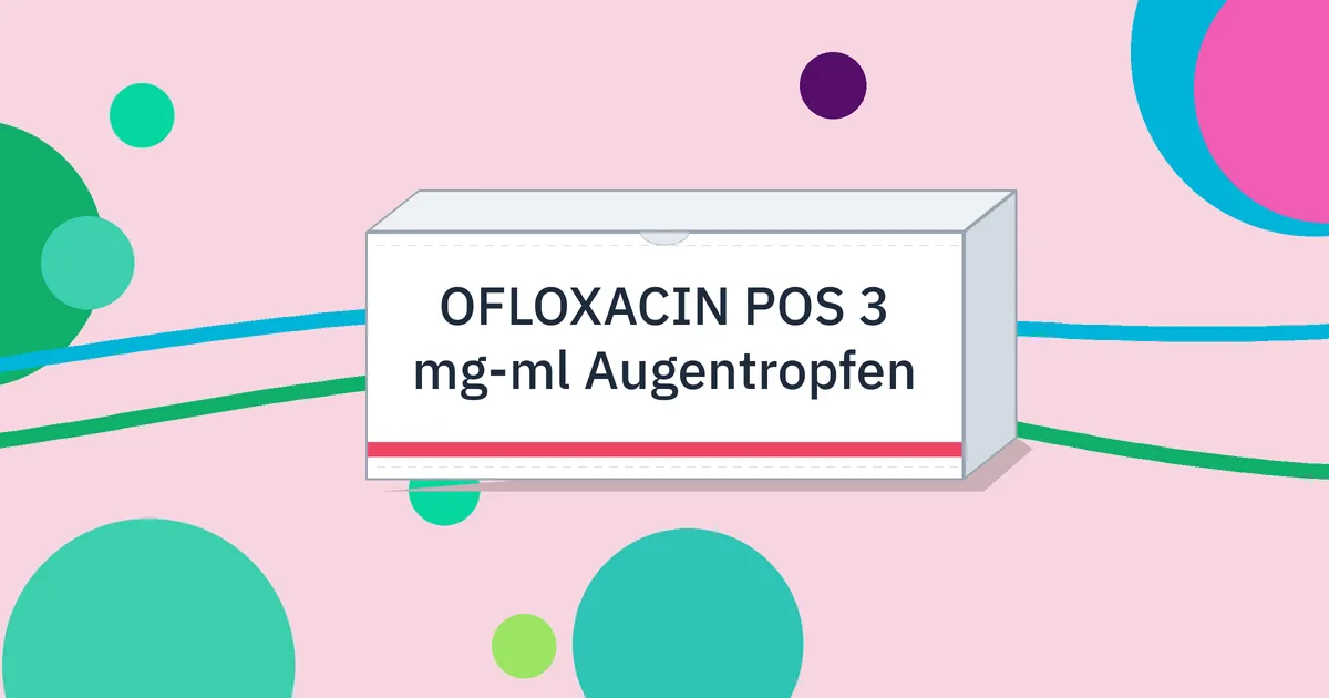 Symbolbild: Packung mit der Aufschrift OFLOXACIN POS 3 mg-ml Augentropfen (PZN 01927029) – Verfügbarkeit und Bezug in Apotheken in Frankfurt am Main