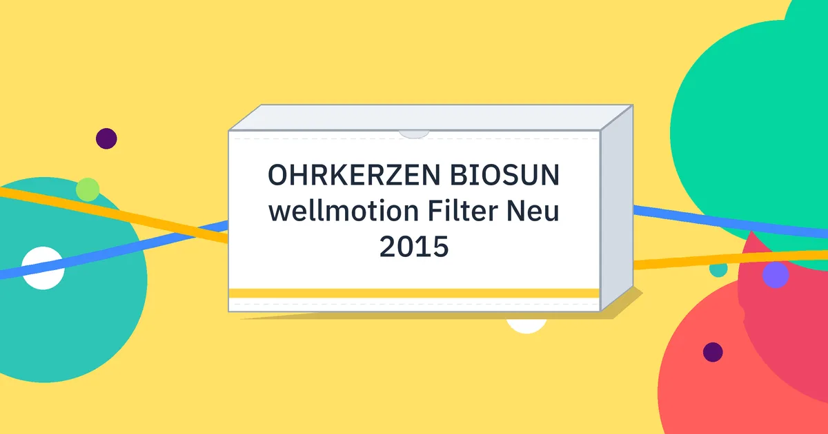 Symbolbild: Packung mit der Aufschrift OHRKERZEN BIOSUN wellmotion Filter Neu 2015 (PZN 11133419) – Verfügbarkeit und Bezug in Apotheken in Frankfurt am Main