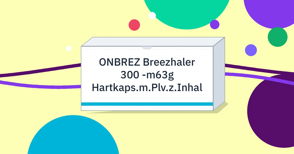Symbolbild: Packung mit der Aufschrift ONBREZ Breezhaler 300 -m63g Hartkaps.m.Plv.z.Inhal (PZN 16626032) – Verfügbarkeit und Bezug in Apotheken in Frankfurt am Main