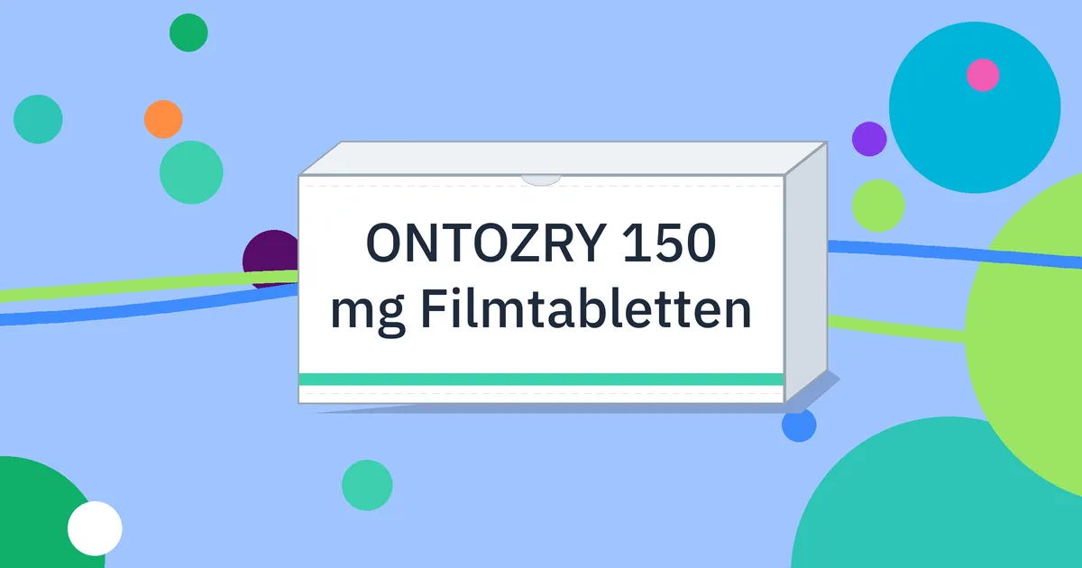 Symbolbild: Packung mit der Aufschrift ONTOZRY 150 mg Filmtabletten (PZN 17259400) – Verfügbarkeit und Bezug in Apotheken in Frankfurt am Main