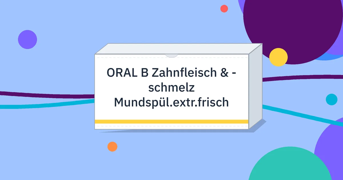Symbolbild: Packung mit der Aufschrift ORAL B Zahnfleisch & -schmelz Mundspül.extr.frisch (PZN 14289116) – Verfügbarkeit und Bezug in Apotheken in Frankfurt am Main