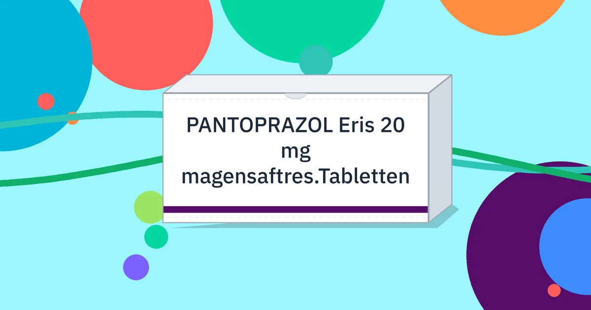 Symbolbild: Packung mit der Aufschrift PANTOPRAZOL Eris 20 mg magensaftres.Tabletten (PZN 14214590) – Verfügbarkeit und Bezug in Apotheken in Frankfurt am Main