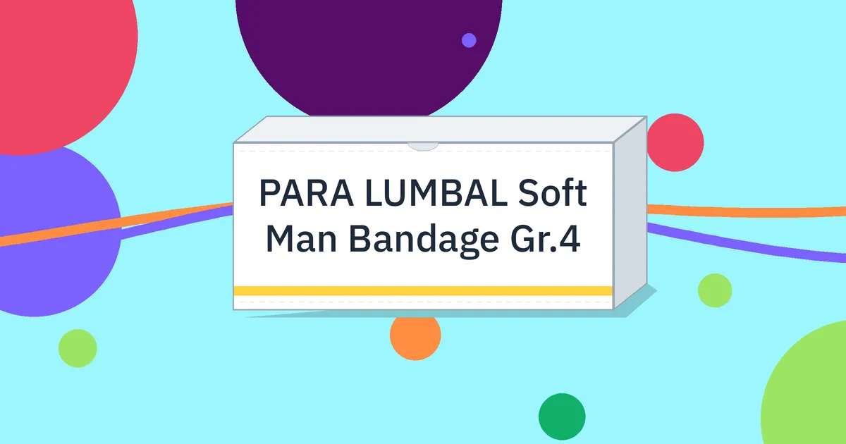 Symbolbild: Packung mit der Aufschrift PARA LUMBAL Soft Man Bandage Gr.4 (PZN 06991196) – Verfügbarkeit und Bezug in Apotheken in Frankfurt am Main