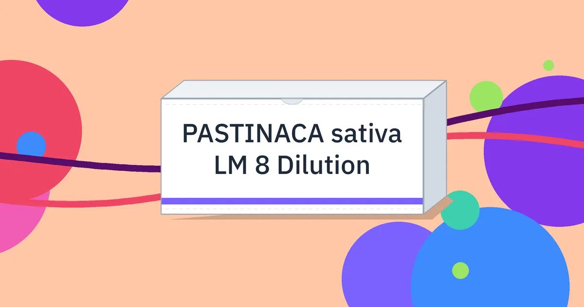 Symbolbild: Packung mit der Aufschrift PASTINACA sativa LM 8 Dilution (PZN 13632262) – Verfügbarkeit und Bezug in Apotheken in Frankfurt am Main