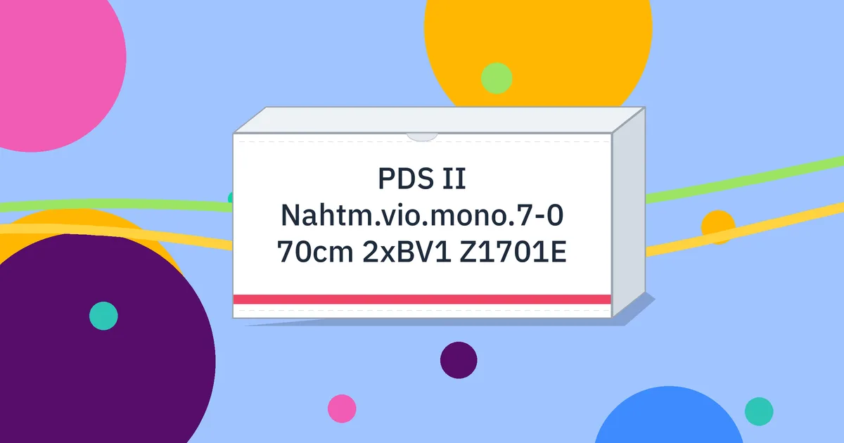 Symbolbild: Packung mit der Aufschrift PDS II Nahtm.vio.mono.7-0 70cm 2xBV1 Z1701E (PZN 20924019) – Verfügbarkeit und Bezug in Apotheken in Frankfurt am Main