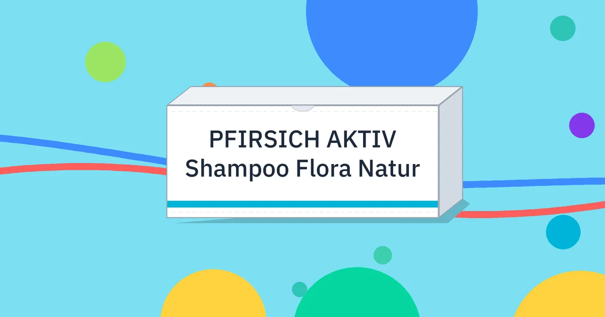 Symbolbild: Packung mit der Aufschrift PFIRSICH AKTIV Shampoo Flora Natur (PZN 08770602) – Verfügbarkeit und Bezug in Apotheken in Frankfurt am Main
