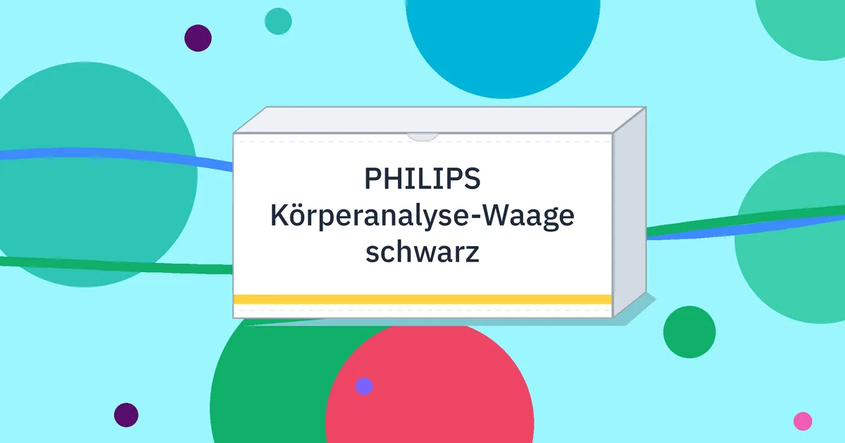 Symbolbild: Packung mit der Aufschrift PHILIPS Körperanalyse-Waage schwarz (PZN 10735949) – Verfügbarkeit und Bezug in Apotheken in Frankfurt am Main
