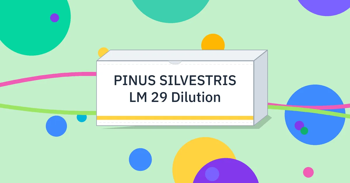 Symbolbild: Packung mit der Aufschrift PINUS SILVESTRIS LM 29 Dilution (PZN 13643142) – Verfügbarkeit und Bezug in Apotheken in Frankfurt am Main
