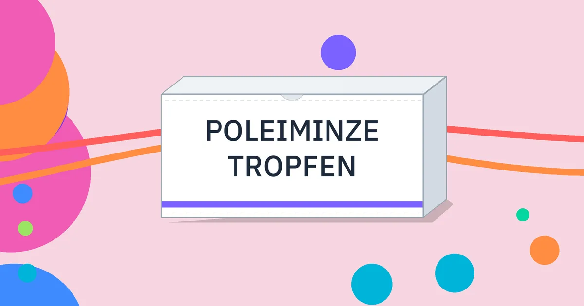 Symbolbild: Packung mit der Aufschrift POLEIMINZE TROPFEN (PZN 14126880) – Verfügbarkeit und Bezug in Apotheken in Frankfurt am Main