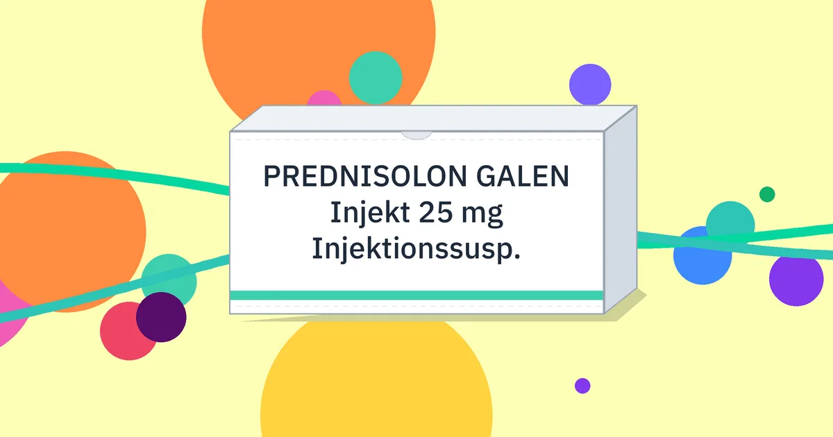 Symbolbild: Packung mit der Aufschrift PREDNISOLON GALEN Injekt 25 mg Injektionssusp. (PZN 14328827) – Verfügbarkeit und Bezug in Apotheken in Frankfurt am Main