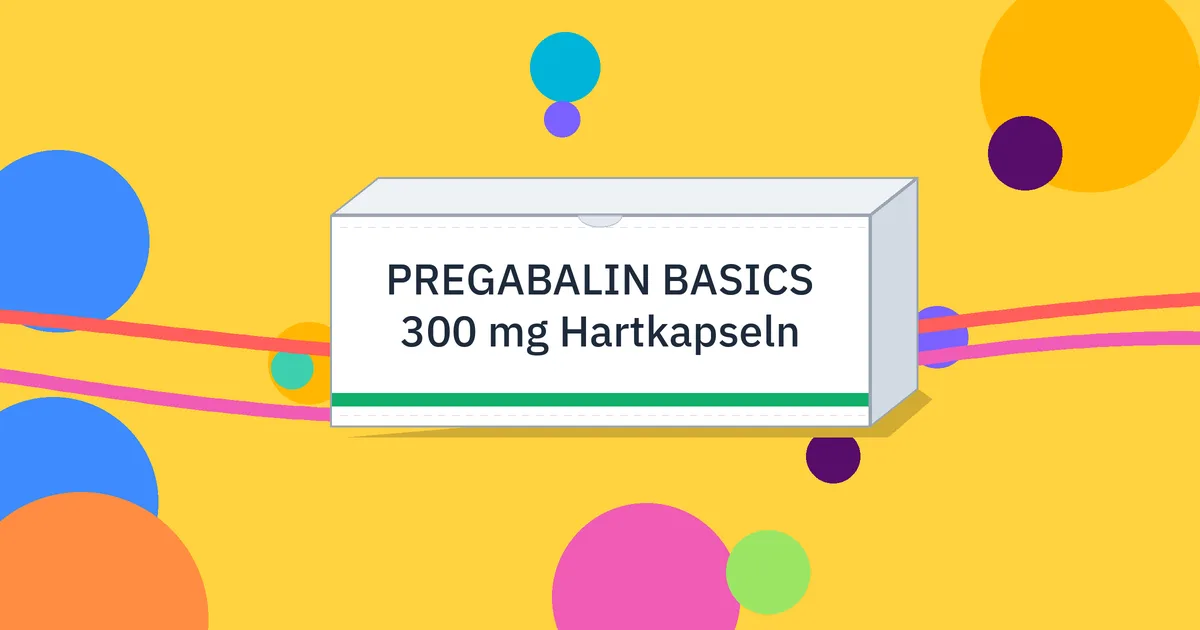 Symbolbild: Packung mit der Aufschrift PREGABALIN BASICS 300 mg Hartkapseln (PZN 11172477) – Verfügbarkeit und Bezug in Apotheken in Frankfurt am Main