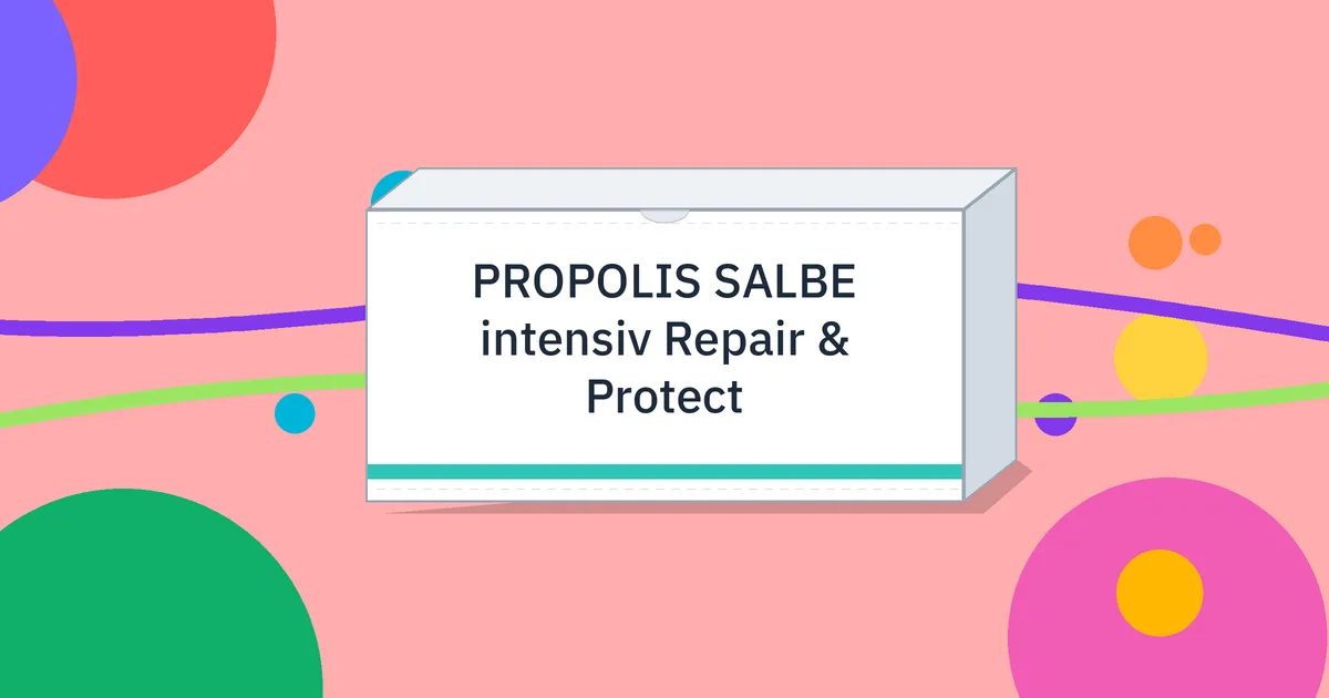 Symbolbild: Packung mit der Aufschrift PROPOLIS SALBE intensiv Repair & Protect (PZN 19903147) – Verfügbarkeit und Bezug in Apotheken in Frankfurt am Main