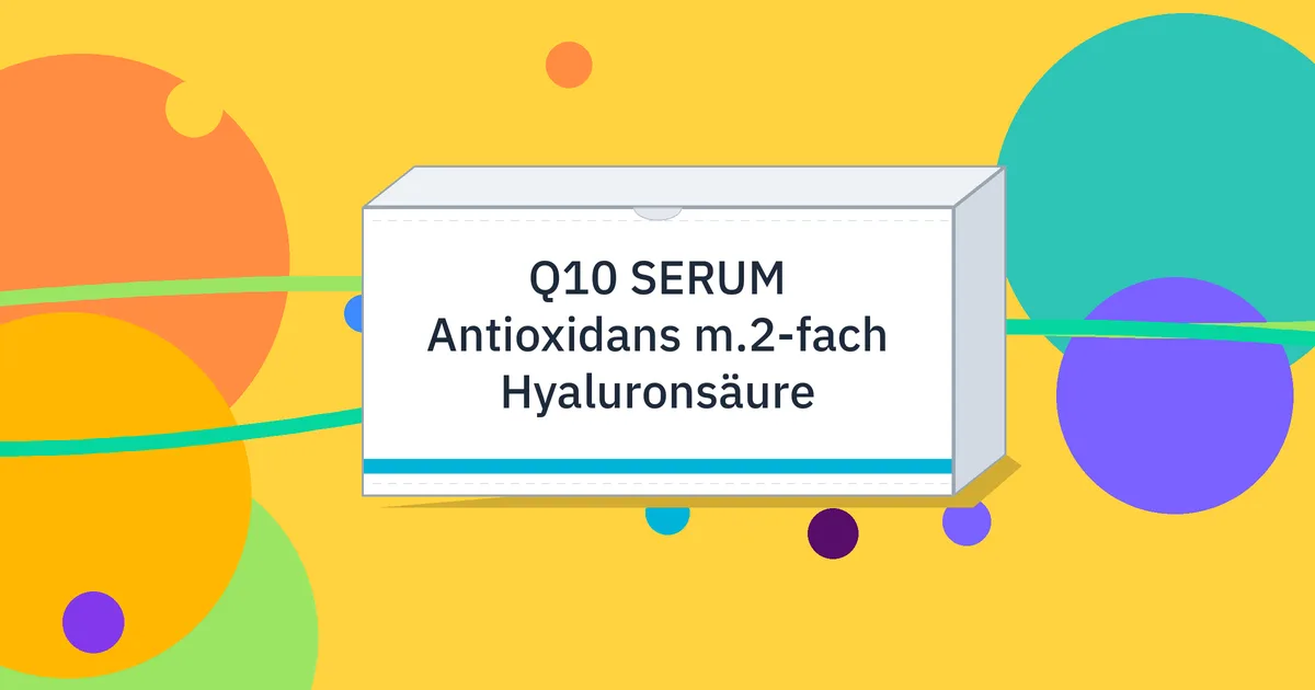 Symbolbild: Packung mit der Aufschrift Q10 SERUM Antioxidans m.2-fach Hyaluronsäure (PZN 18238305) – Verfügbarkeit und Bezug in Apotheken in Frankfurt am Main