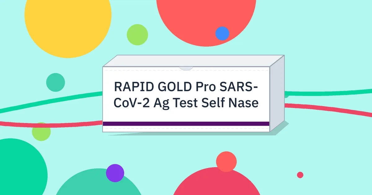 Symbolbild: Packung mit der Aufschrift RAPID GOLD Pro SARS-CoV-2 Ag Test Self Nase (PZN 18735653) – Verfügbarkeit und Bezug in Apotheken in Frankfurt am Main