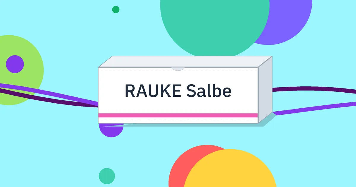 Symbolbild: Packung mit der Aufschrift RAUKE Salbe (PZN 18741694) – Verfügbarkeit und Bezug in Apotheken in Frankfurt am Main