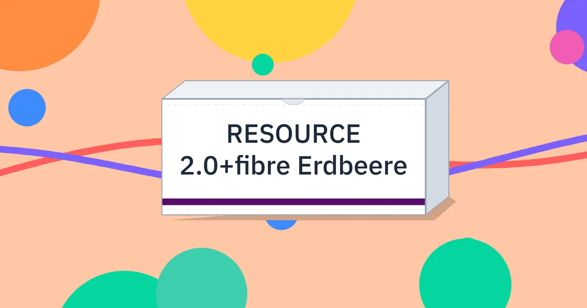 Symbolbild: Packung mit der Aufschrift RESOURCE 2.0+fibre Erdbeere (PZN 19751105) – Verfügbarkeit und Bezug in Apotheken in Frankfurt am Main
