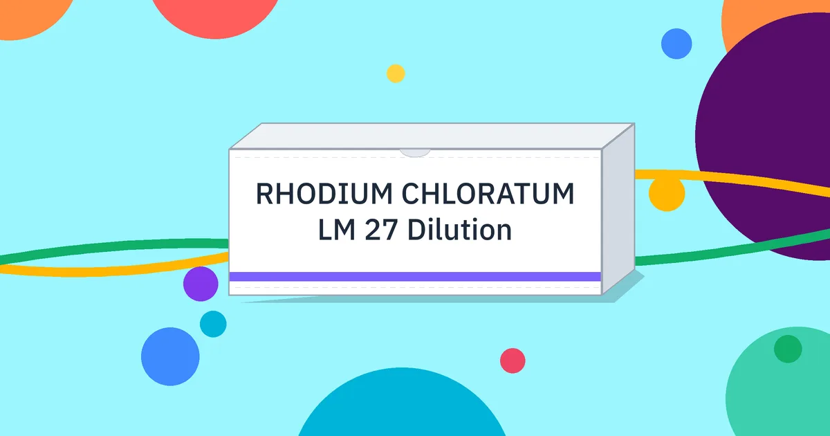 Symbolbild: Packung mit der Aufschrift RHODIUM CHLORATUM LM 27 Dilution (PZN 13050117) – Verfügbarkeit und Bezug in Apotheken in Frankfurt am Main