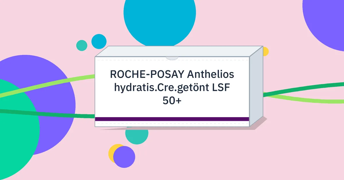 Symbolbild: Packung mit der Aufschrift ROCHE-POSAY Anthelios hydratis.Cre.getönt LSF 50+ (PZN 17636618) – Verfügbarkeit und Bezug in Apotheken in Frankfurt am Main