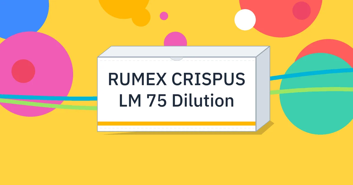 Symbolbild: Packung mit der Aufschrift RUMEX CRISPUS LM 75 Dilution (PZN 13173038) – Verfügbarkeit und Bezug in Apotheken in Frankfurt am Main