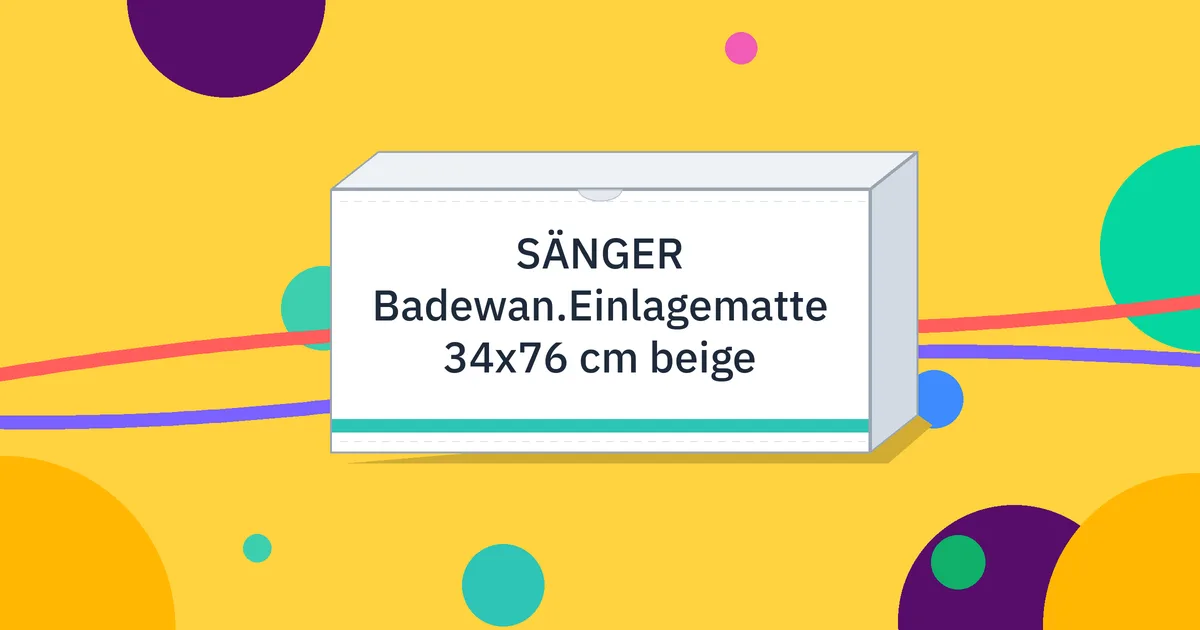 Symbolbild: Packung mit der Aufschrift SÄNGER Badewan.Einlagematte 34x76 cm beige (PZN 01307195) – Verfügbarkeit und Bezug in Apotheken in Frankfurt am Main