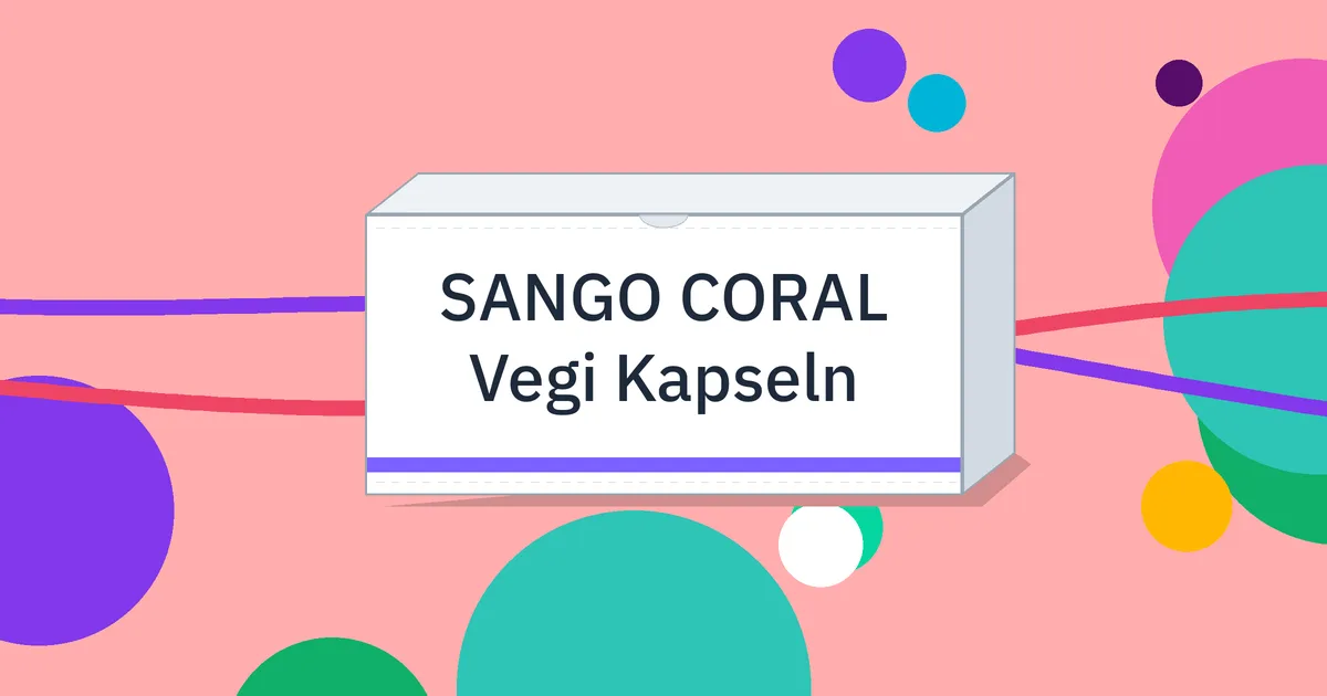 Symbolbild: Packung mit der Aufschrift SANGO CORAL Vegi Kapseln (PZN 03868940) – Verfügbarkeit und Bezug in Apotheken in Frankfurt am Main