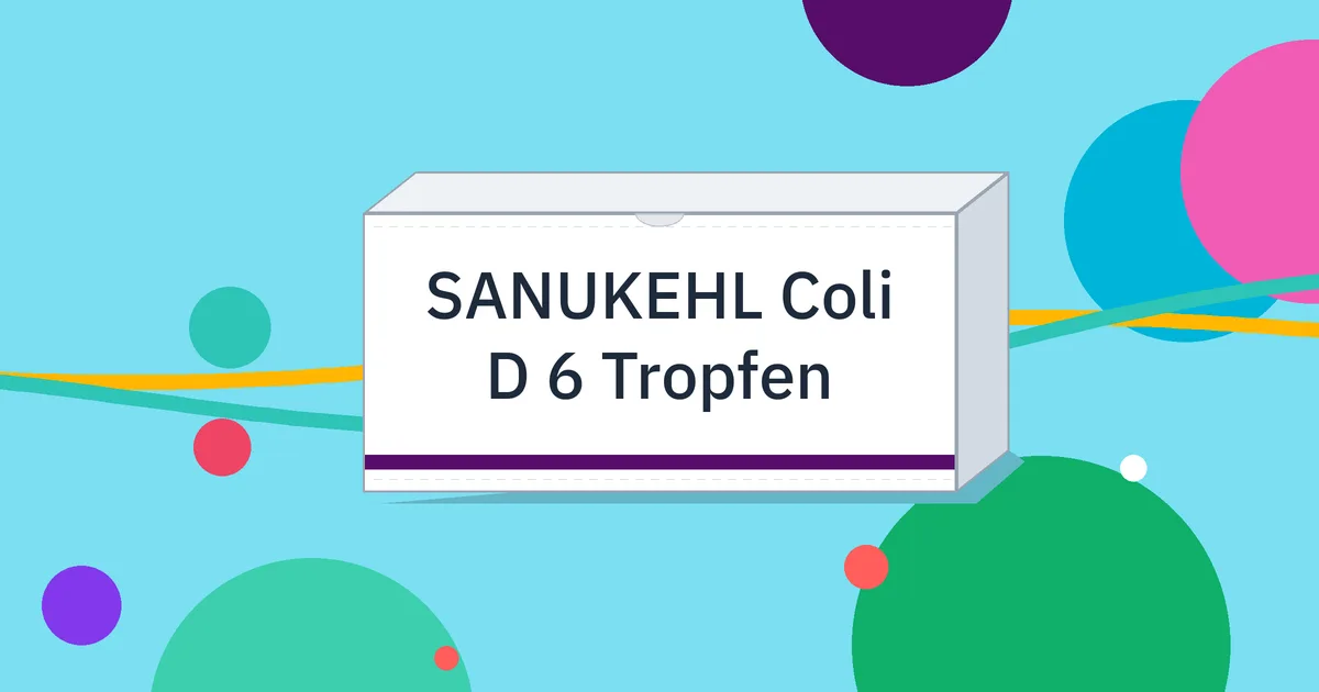 Symbolbild: Packung mit der Aufschrift SANUKEHL Coli D 6 Tropfen (PZN 07402888) – Verfügbarkeit und Bezug in Apotheken in Frankfurt am Main