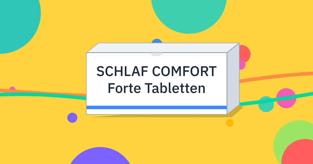 Symbolbild: Packung mit der Aufschrift SCHLAF COMFORT Forte Tabletten (PZN 20588515) – Verfügbarkeit und Bezug in Apotheken in Frankfurt am Main