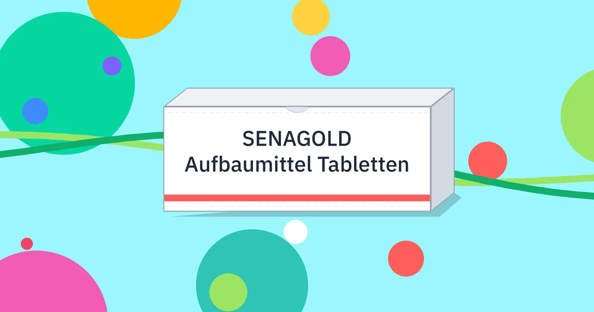 Symbolbild: Packung mit der Aufschrift SENAGOLD Aufbaumittel Tabletten (PZN 16364201) – Verfügbarkeit und Bezug in Apotheken in Frankfurt am Main